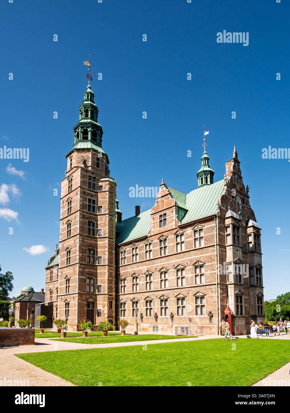Rosenborg Castle, historic landmark in Copenhagen, Denmark, featuring ...