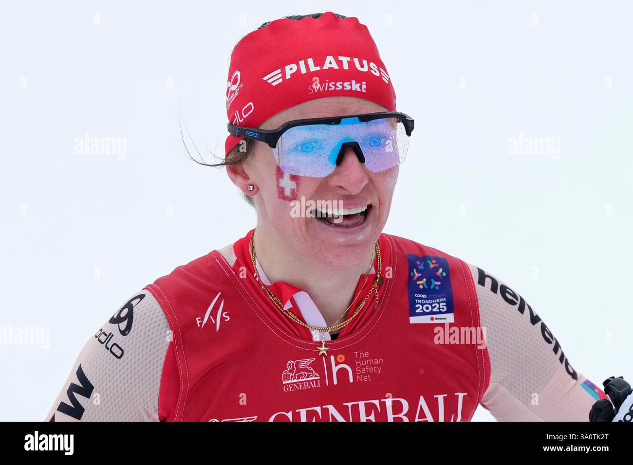 Nadine Faehndrich of Switzerland celebrates the third place with Anja ...