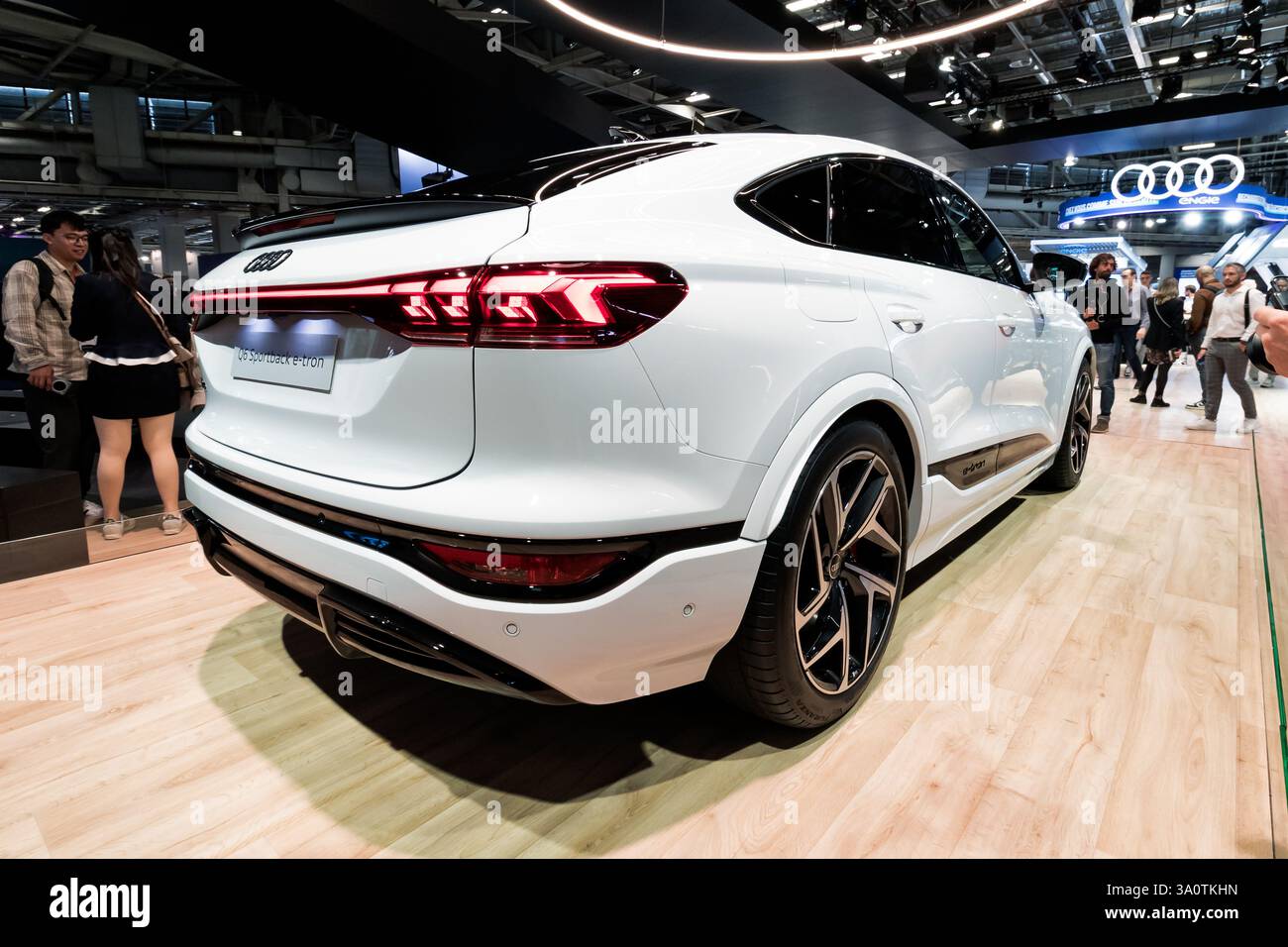 Audi Q6 Sportback e-tron (2025) electric SUV car at the Paris Motor ...