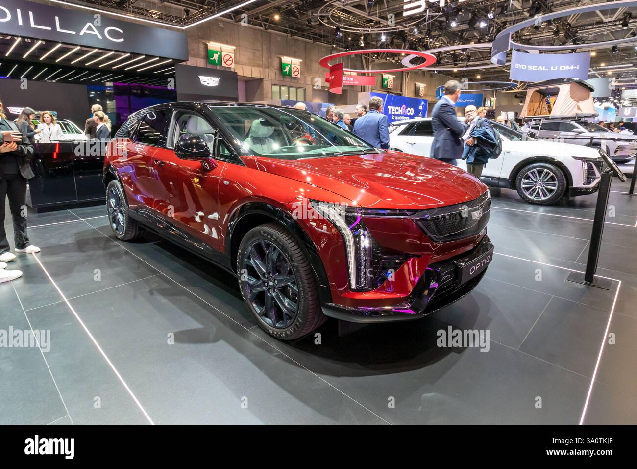 Cadillac Optiq Arctic (2025) electric SUV car at the Paris Motor Show ...