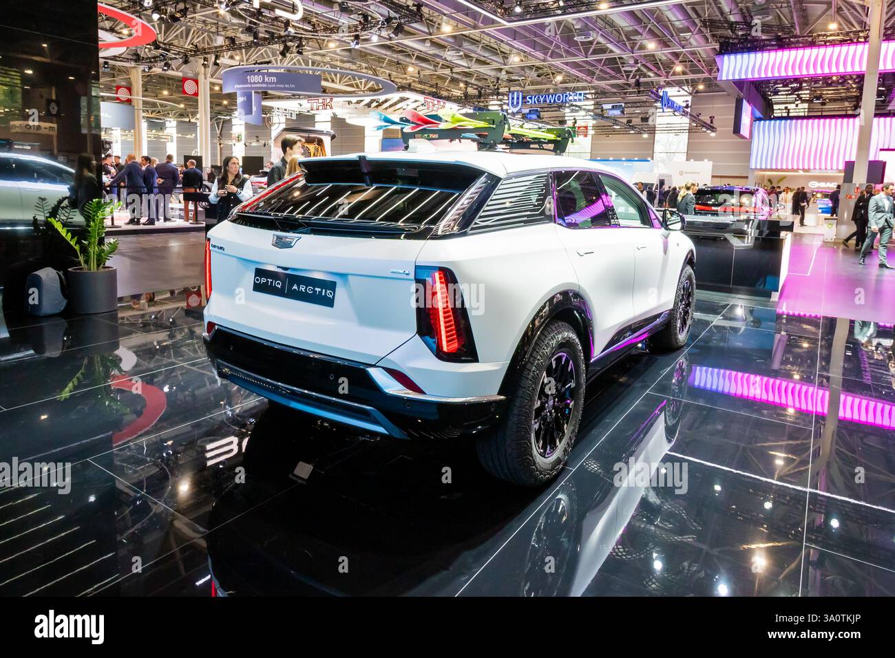 Cadillac Optiq Arctic (2025) electric SUV car at the Paris Motor Show ...