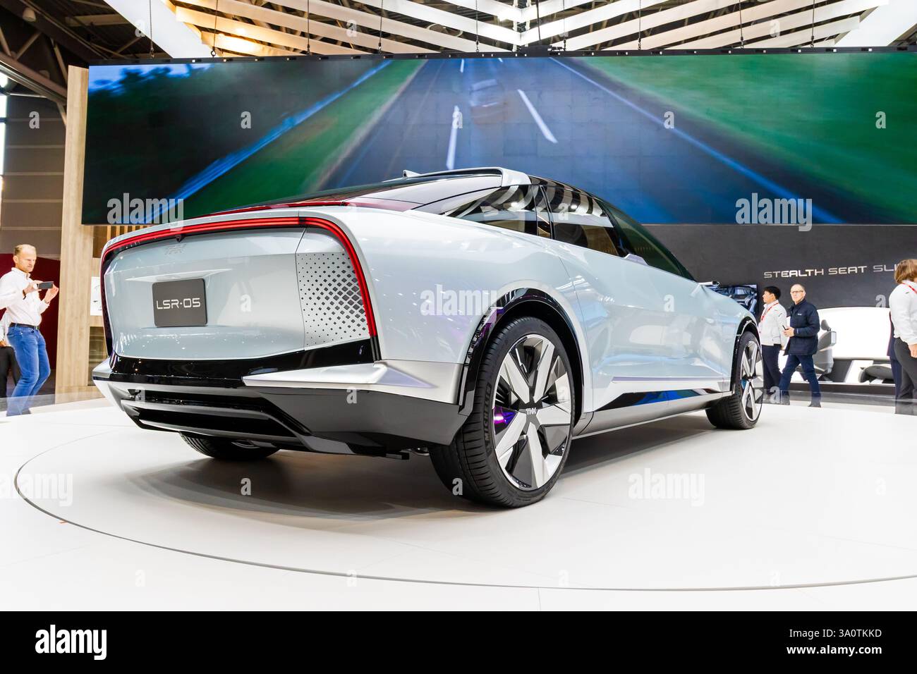 THK LSR-05 electric concept car at the Paris Motor Show. Paris, France ...