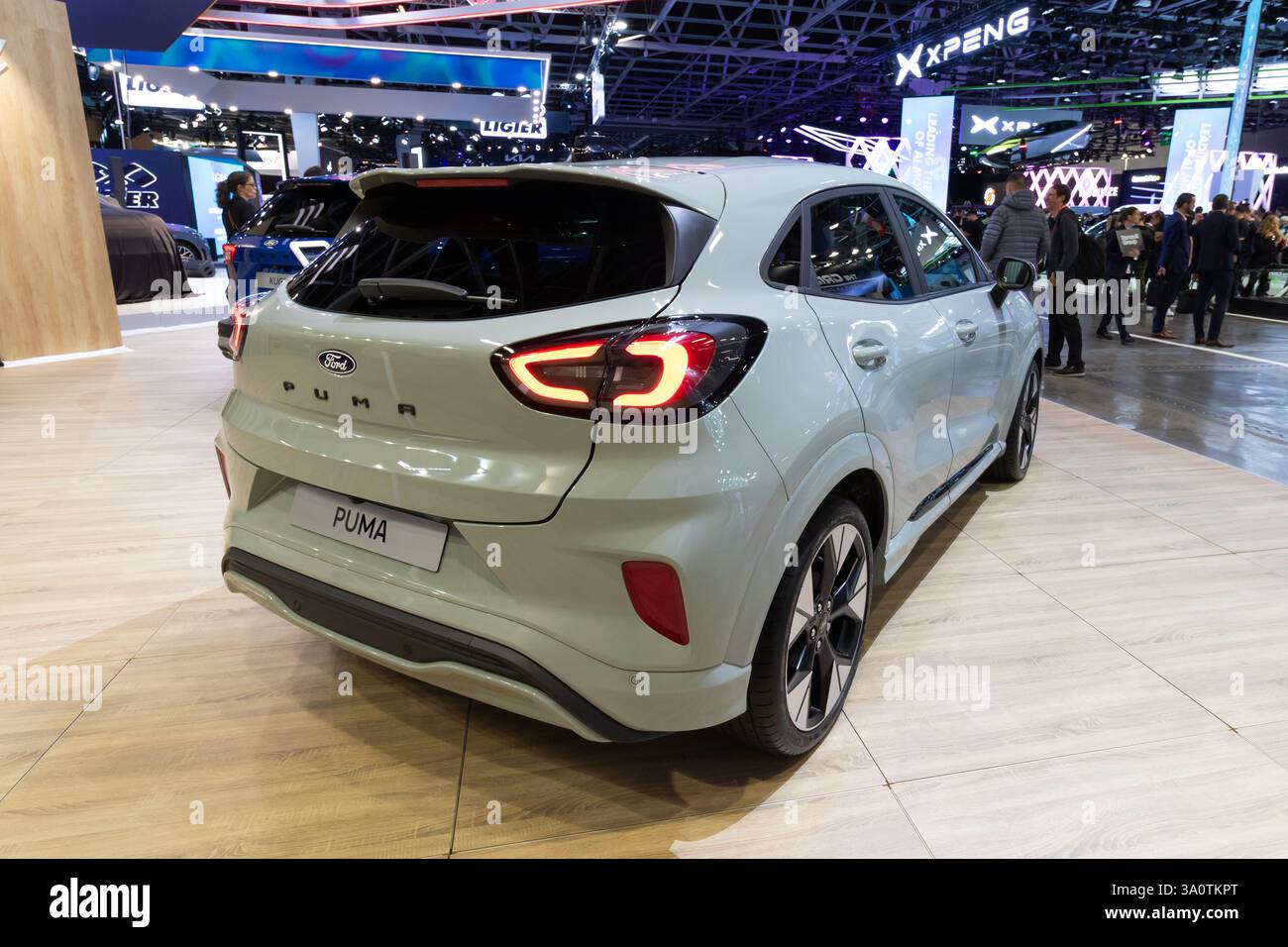 Ford Puma ST-Line (2024) car at the Paris Motor Show. Paris, France ...