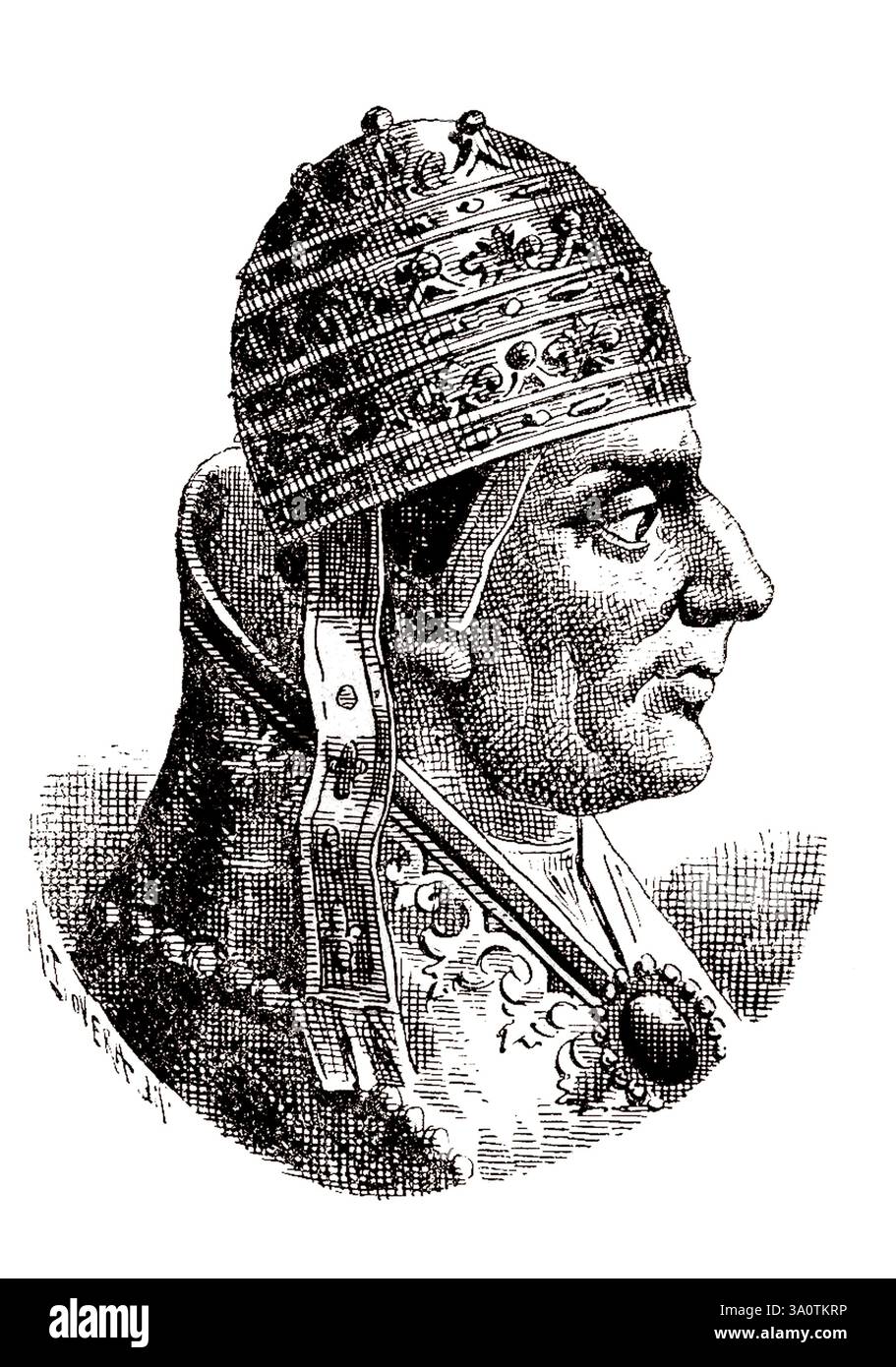 1288 , ROMA , ITALY : The Pope NICOLAUS IV ( Papa Niccolò , Nicholas ...