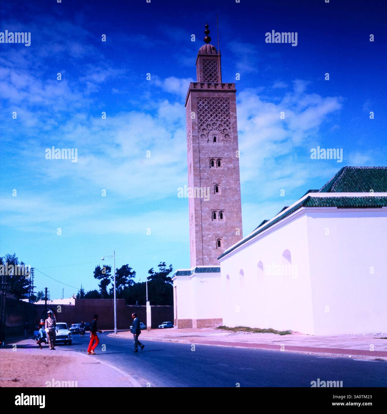 Street scene around the AS - Sunna Mosque in Rabat Morocco Stock Photo ...