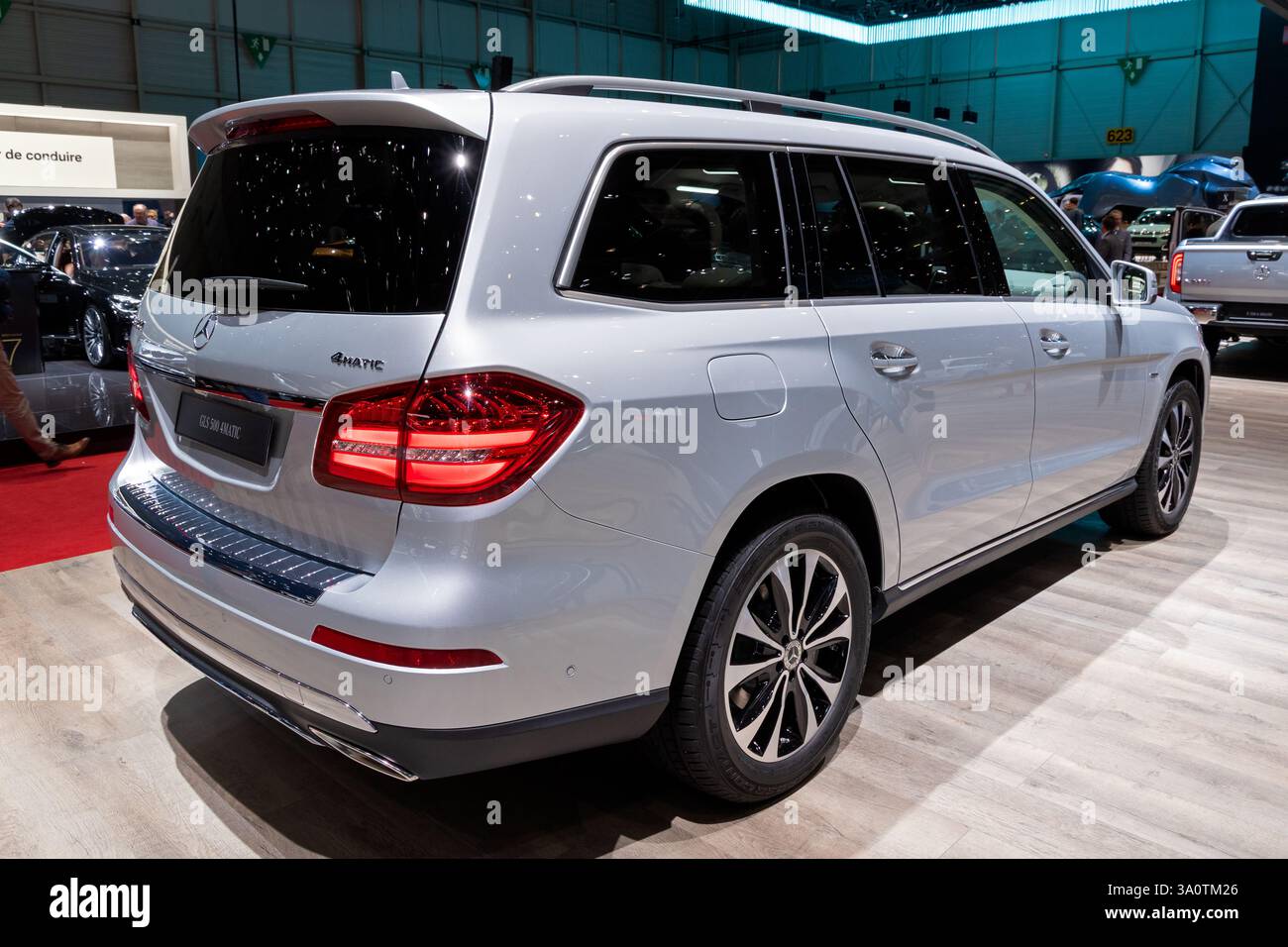 Mercedes-Benz GLS 500 4MATIC car at the Geneva International Motor Show ...