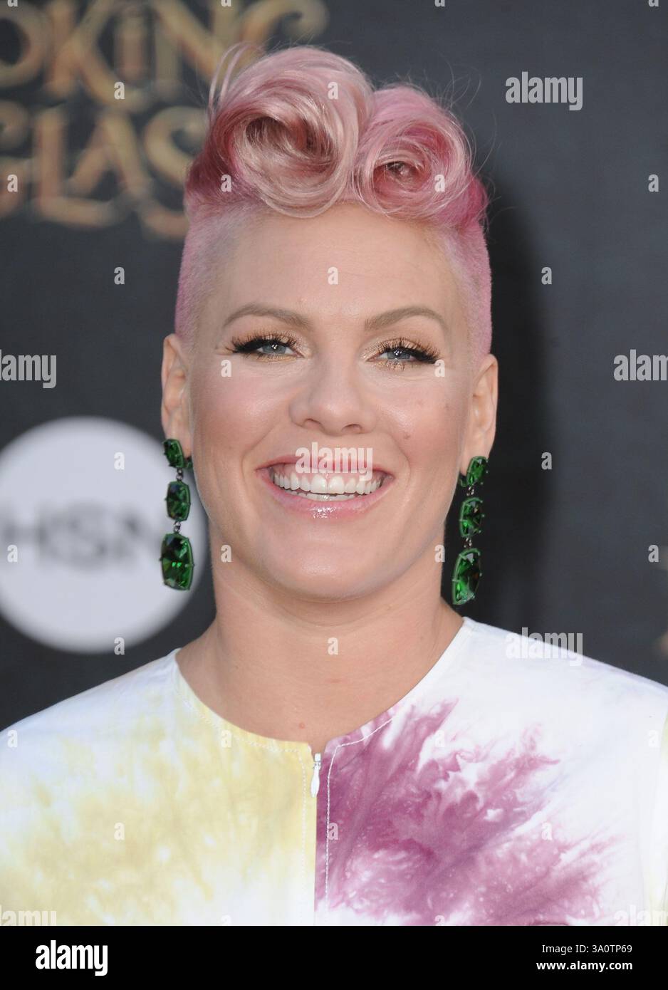 Pink arriving at the premiere of Disney's 'Alice Through The Looking ...