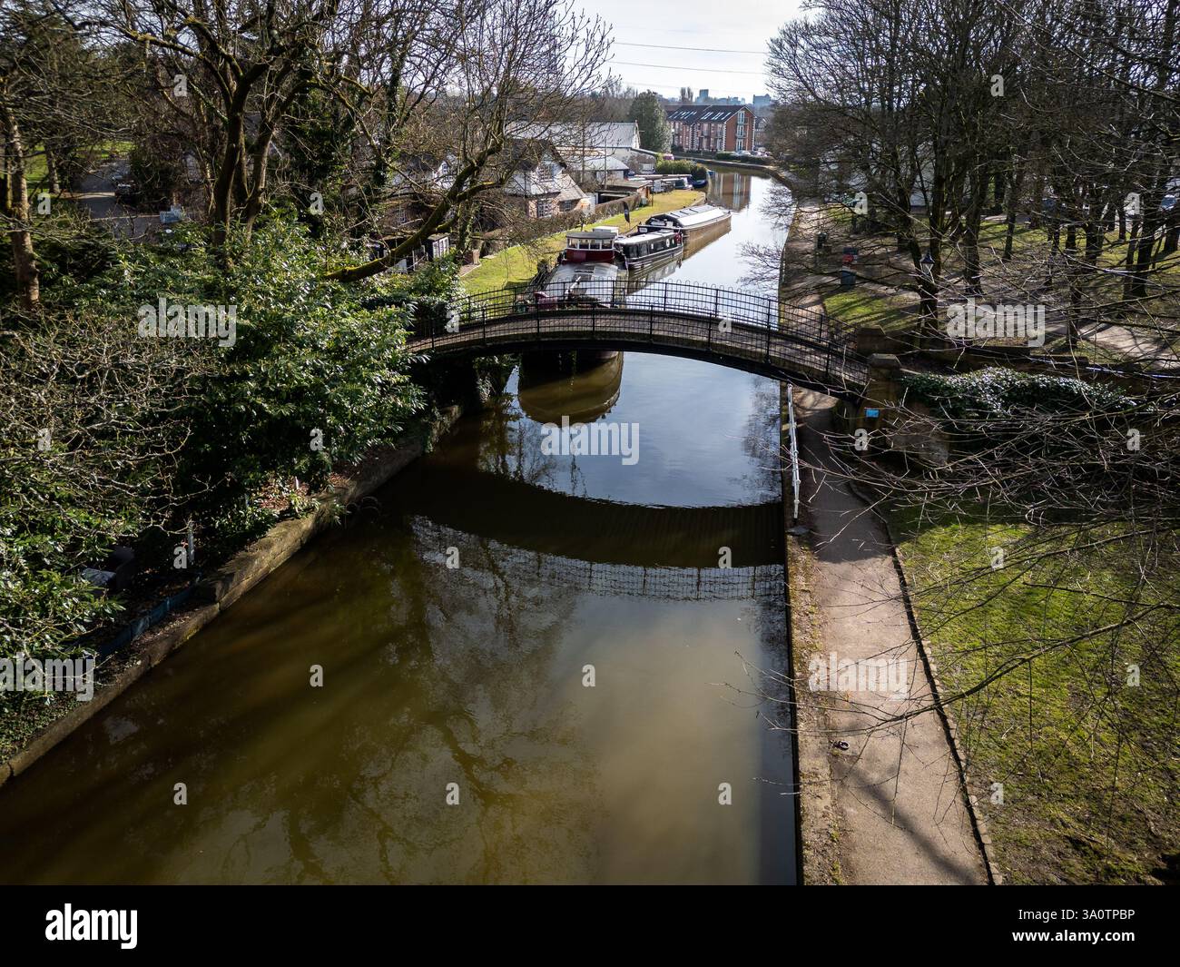 Worsley, Manchester, UK, 05 March, 2025. An ariel view of a beautiful ...