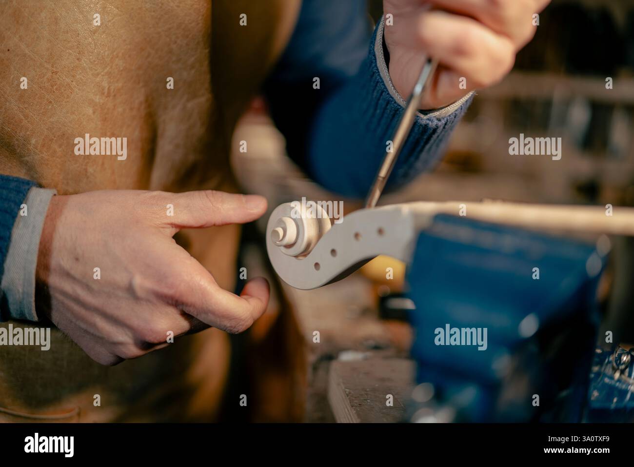 Cremona, Italy - February 6th 2025 Maestro Luca Tenore Caucasian adult ...