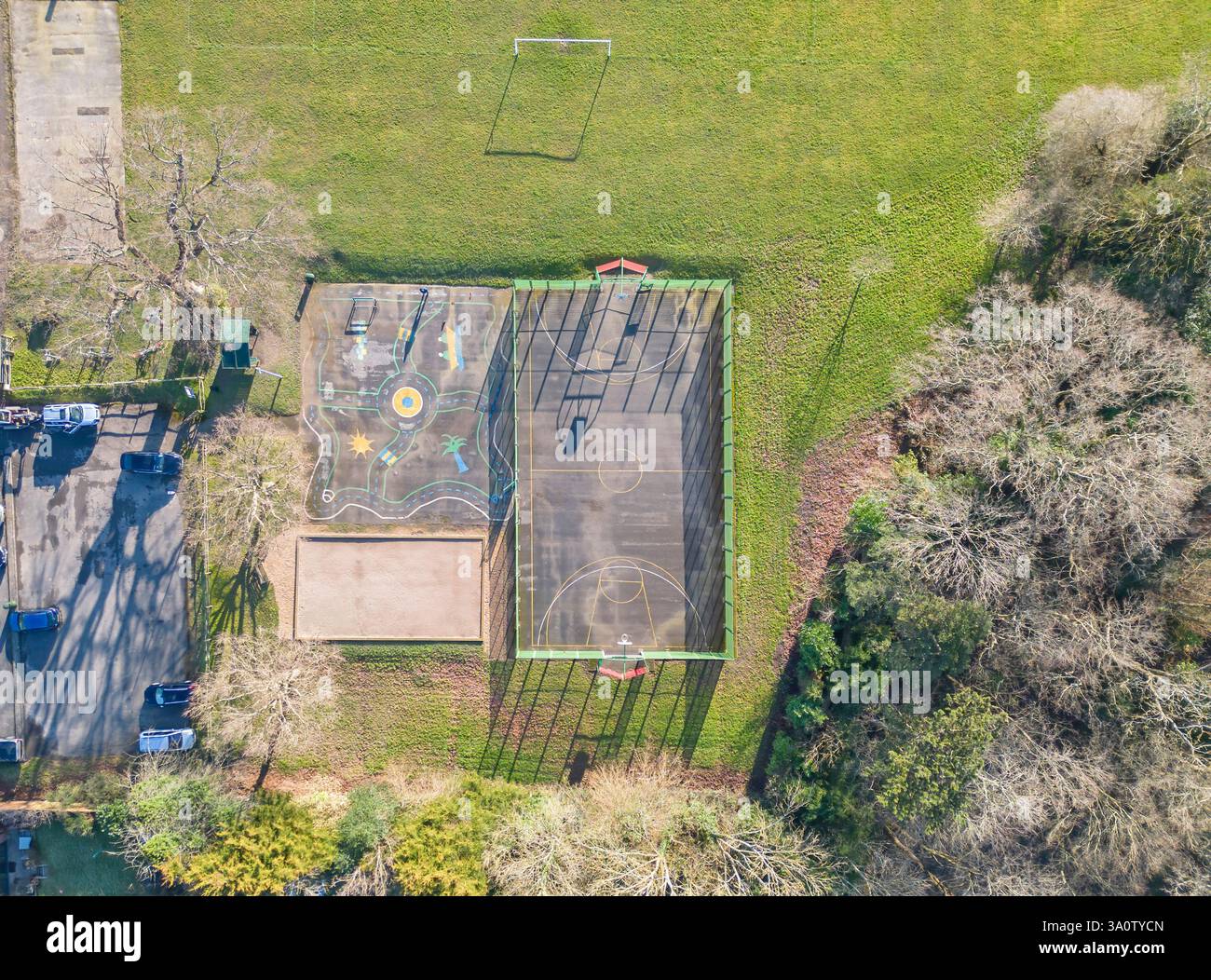aerial view of ticehurst village in east sussex taken from the ...