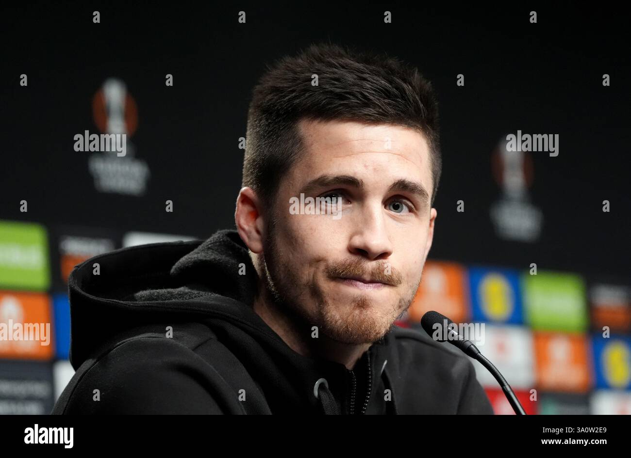 Real Sociedad's Igor Zubeldia during a press conference at the Reale ...