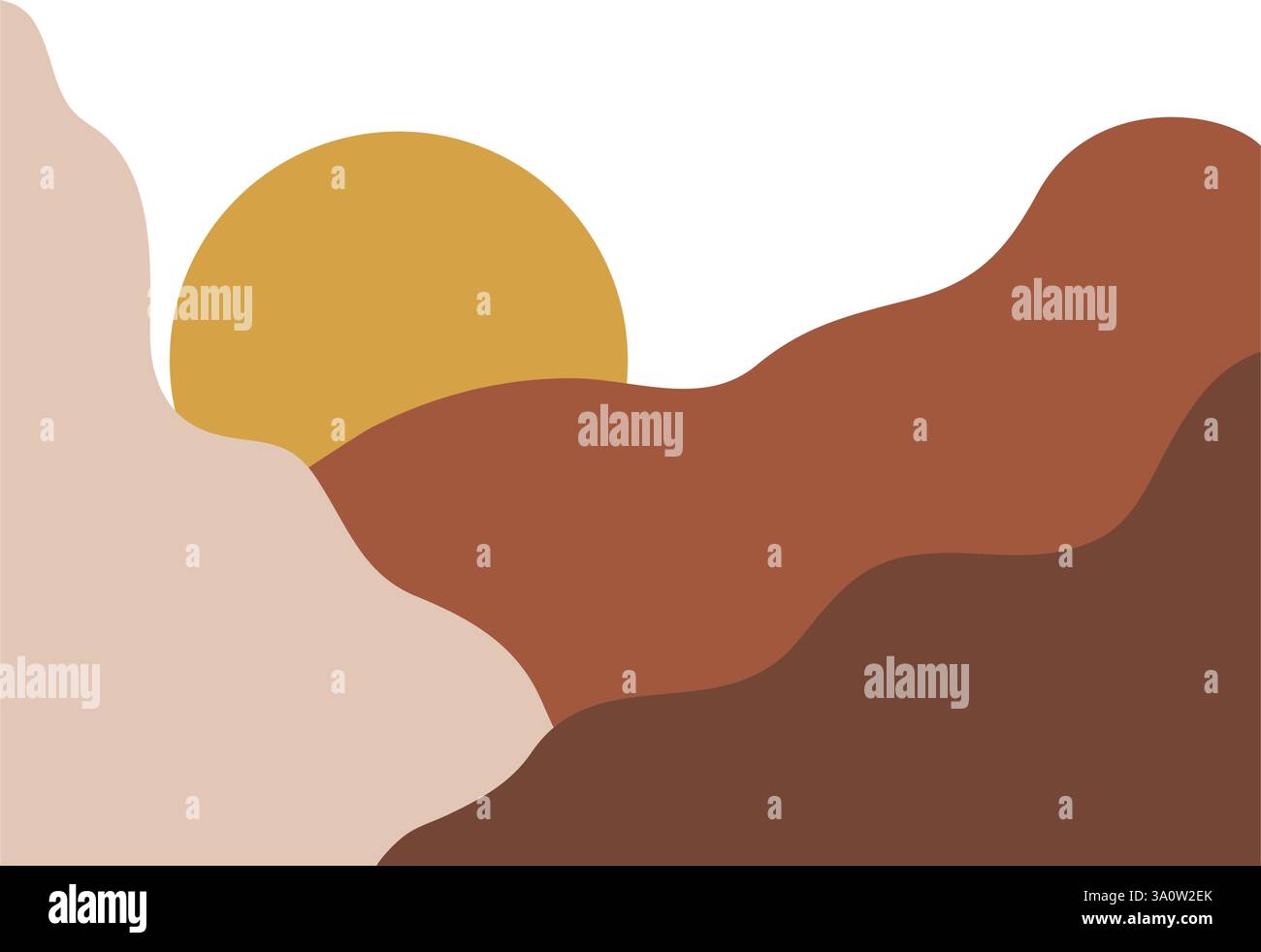 Boho Background Desert Landscape Stock Vector Image & Art - Alamy