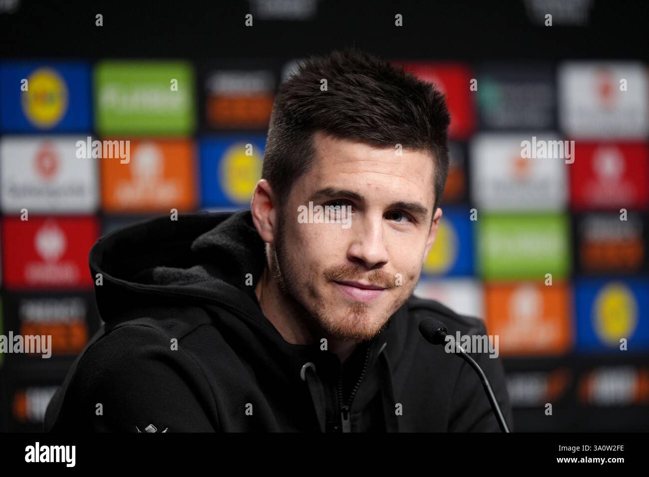 Real Sociedad's Igor Zubeldia during a press conference at the Reale ...