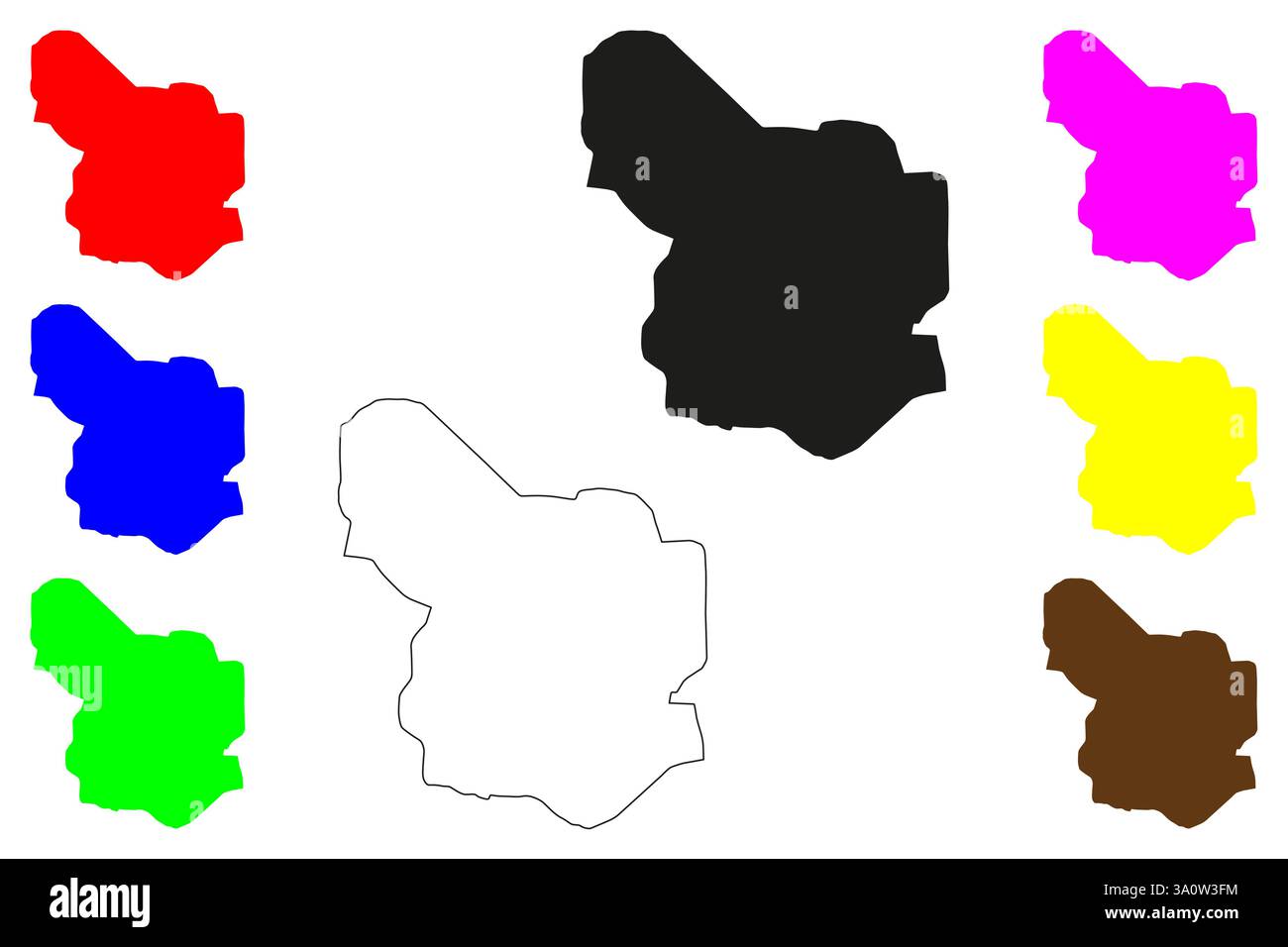 Abohar city (Republic of India, State of Punjab) map vector ...
