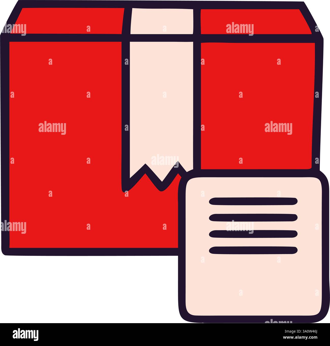 Postal service wrapped package Stock Vector Images - Alamy