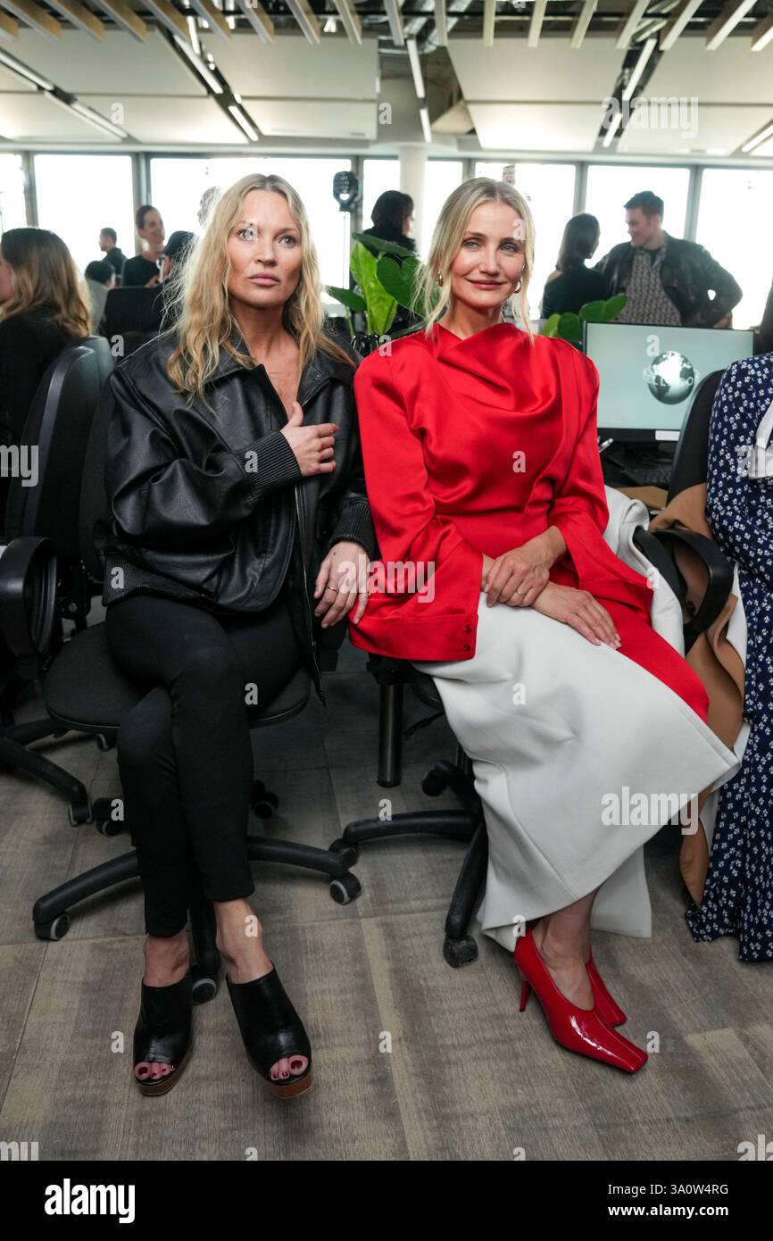 Kate Moss, left, and Cameron Diaz attend the Stella McCartney Fall ...