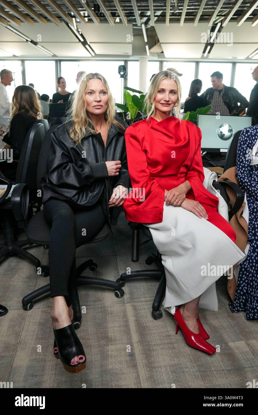 Kate Moss, left, and Cameron Diaz attend the Stella McCartney Fall ...