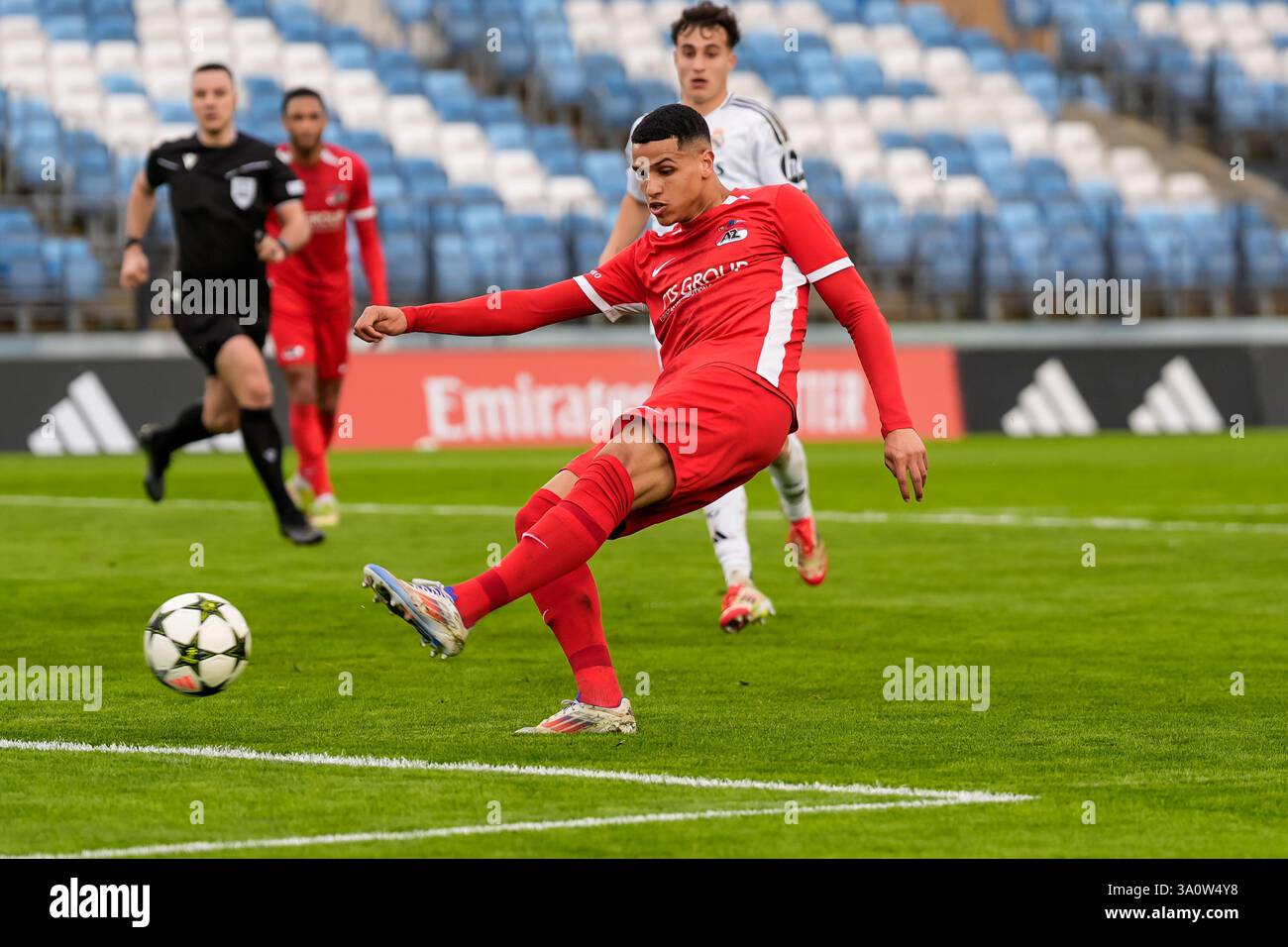 MADRID, SPAIN - MARCH 5: Wassim Bouziane of AZ Alkmaar U19 shoots at ...