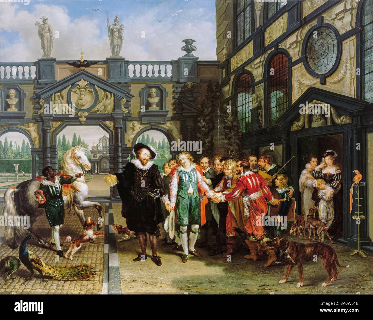 Van Dyck’s Farewell, (Sir Anthony van Dyck, 1599-1641), painting in oil ...