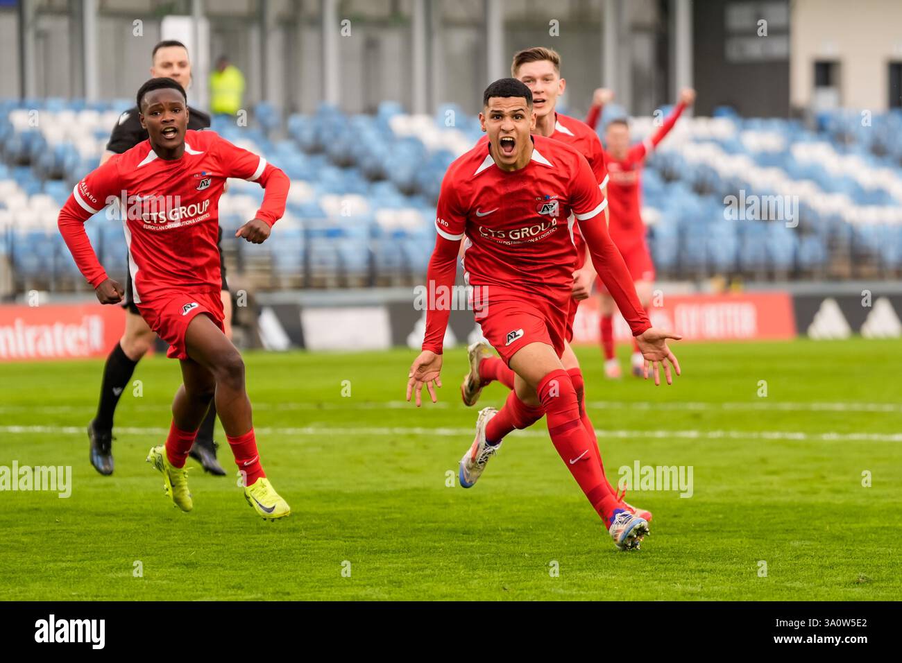 MADRID, SPAIN - MARCH 5: Wassim Bouziane of AZ Alkmaar U19 celebrates ...