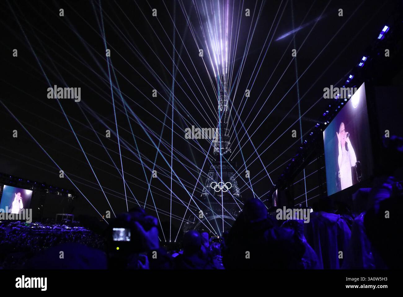 July 26th, 2024 - Paris, France: Canadian Singer Celine Dion performs ...