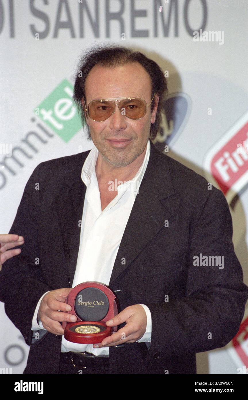 Sanremo Italy 25/02/2000: Antonello Venditti,Italian singer,during the ...