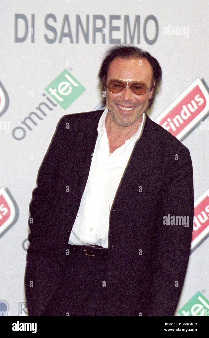 Sanremo Italy 25/02/2000: Antonello Venditti,Italian singer,during the ...
