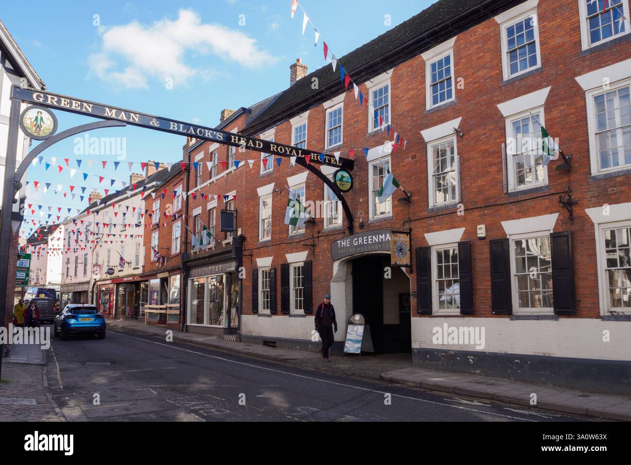 The Green Man and Black's Head Hotel, Ashbourne Stock Photo - Alamy