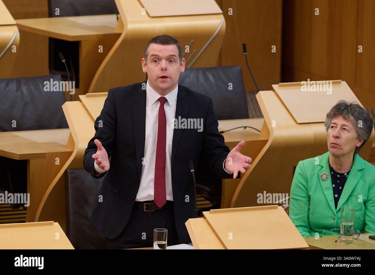 Edinburgh Scotland, UK 05 March 2025. Douglas Ross MSP at the Scottish ...