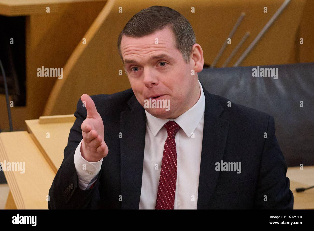 Edinburgh Scotland, UK 05 March 2025. Douglas Ross MSP at the Scottish ...