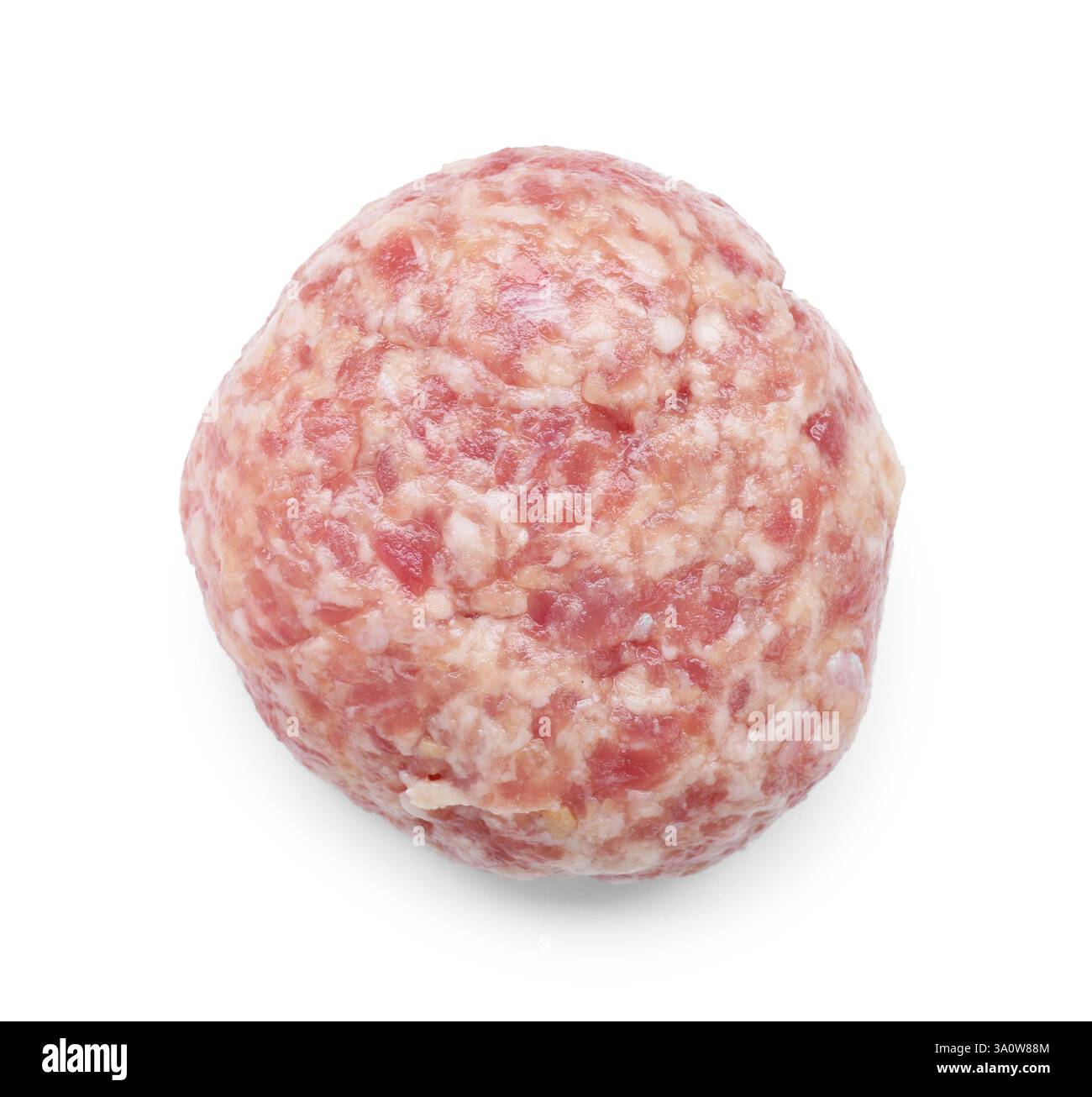 One uncooked fresh patty isolated on white Stock Photo - Alamy