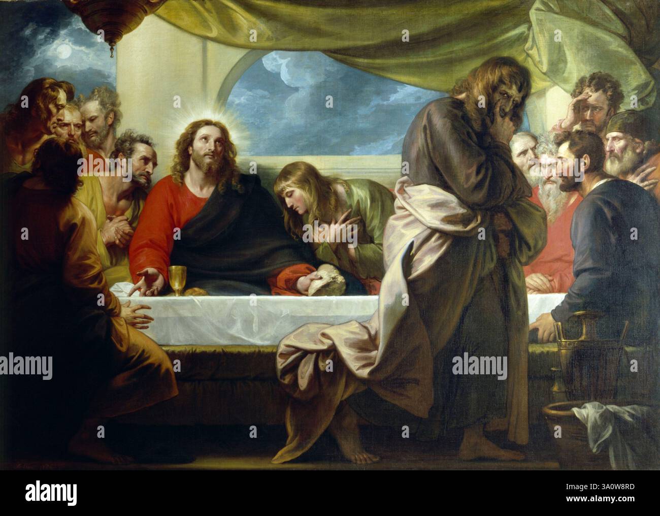 Last Supper Benjamin West Stock Photo - Alamy