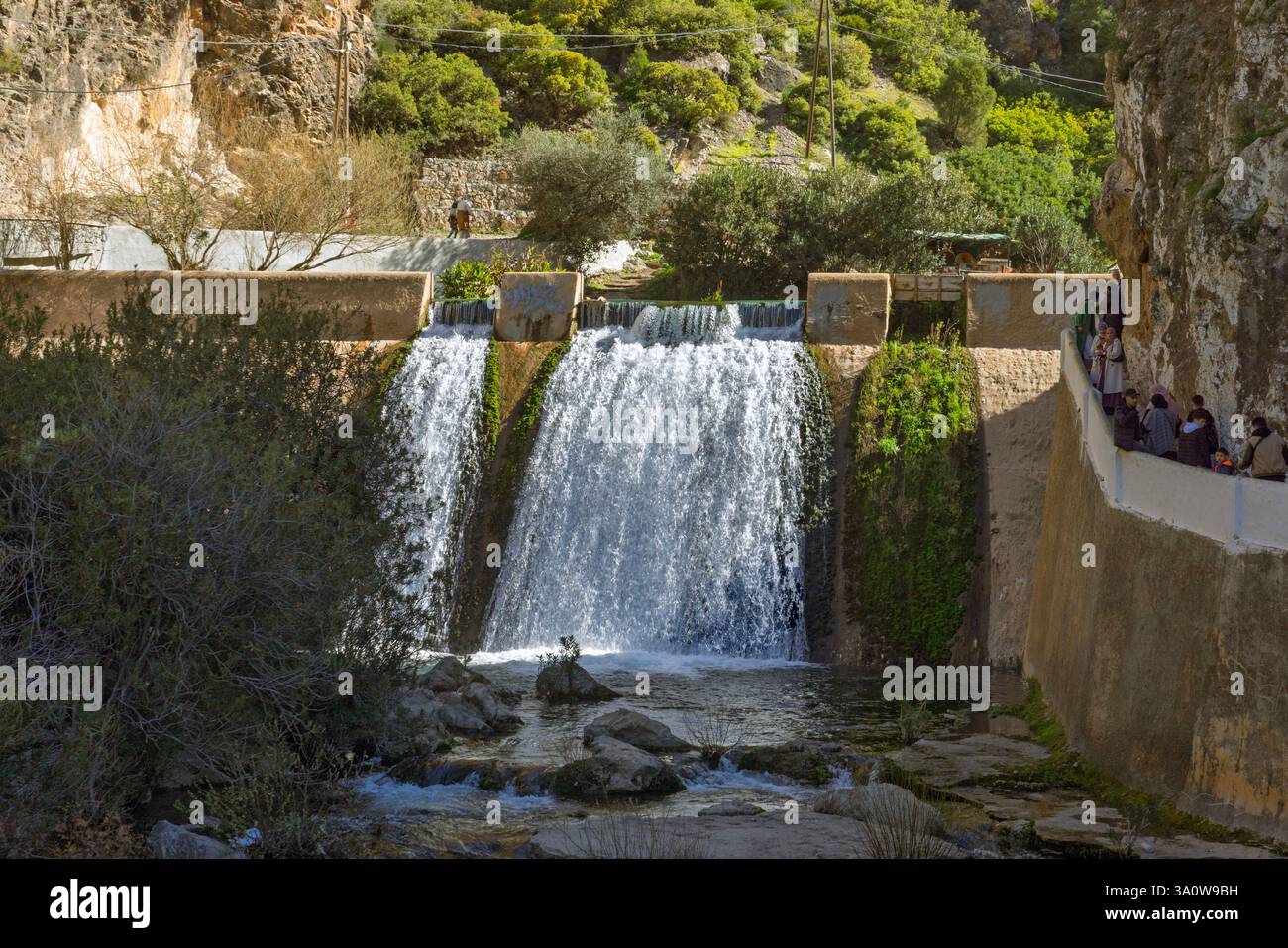 The Akchour waterfalls are a hidden gem near Chefchaouen, Morocco Stock ...