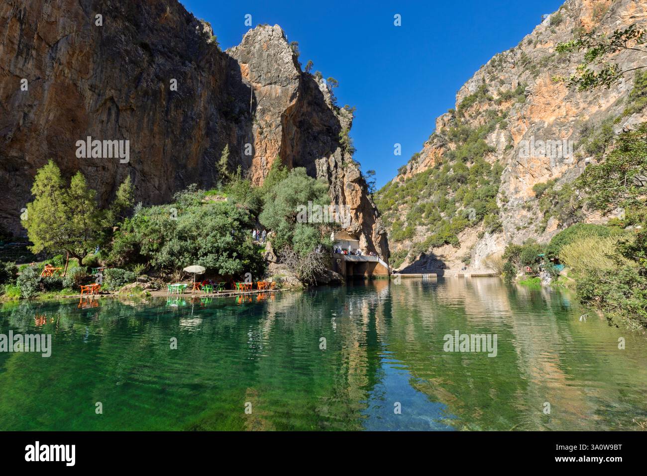 The Akchour waterfalls are a hidden gem near Chefchaouen, Morocco Stock ...
