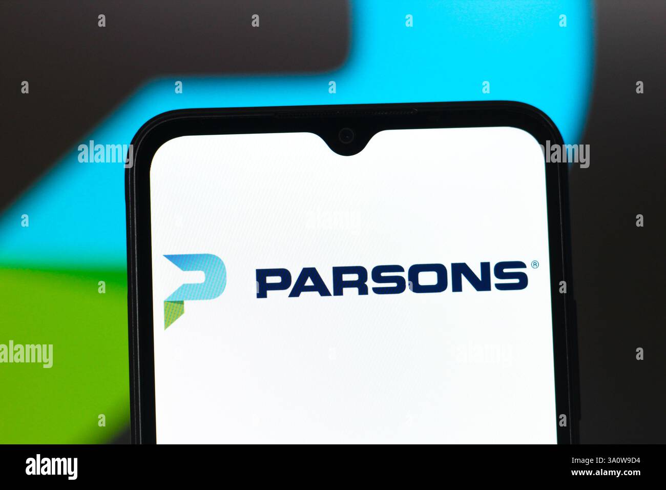 In this photo illustration, the Parsons Corporation logo is seen ...