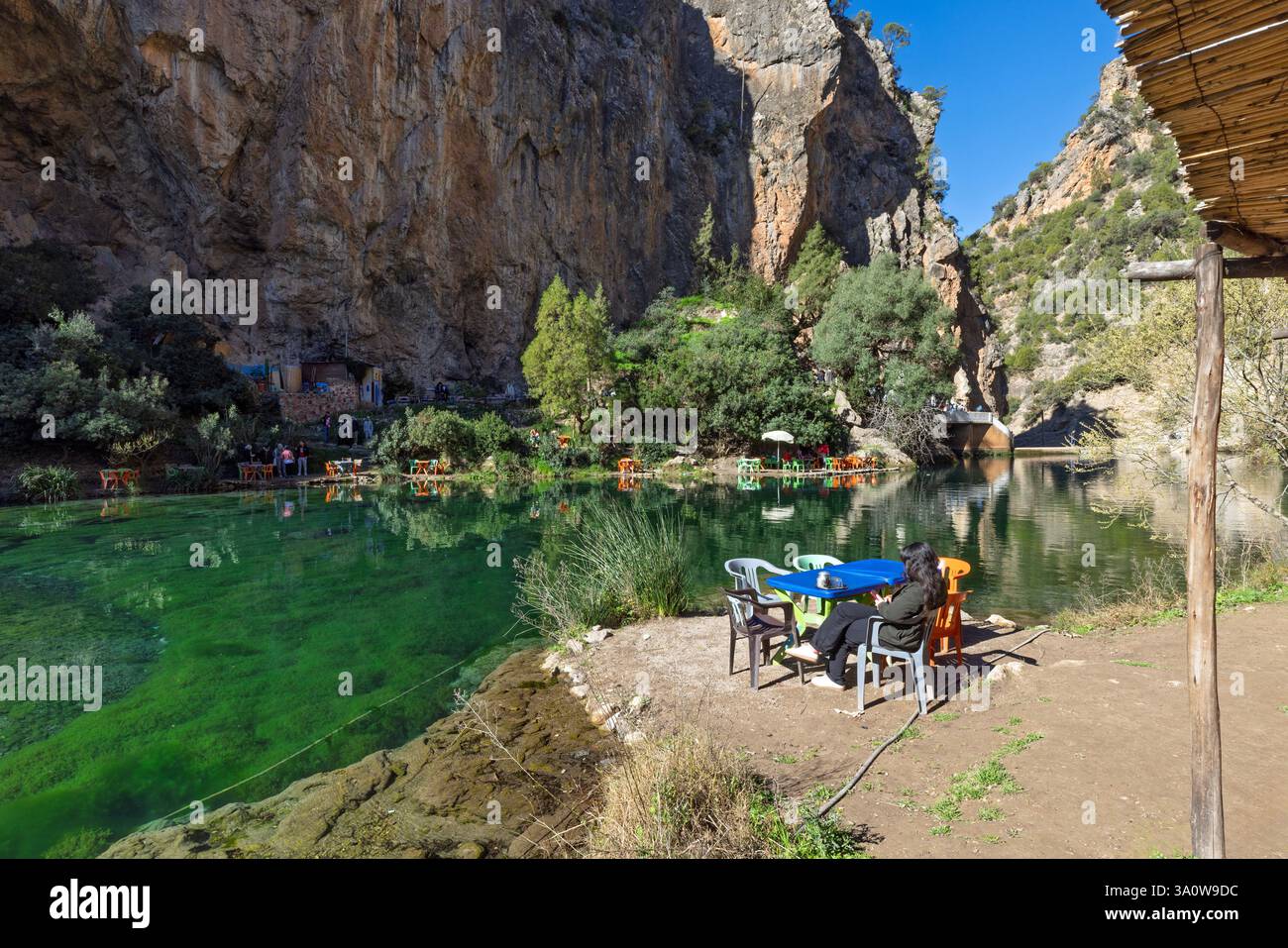The Akchour waterfalls are a hidden gem near Chefchaouen, Morocco Stock ...
