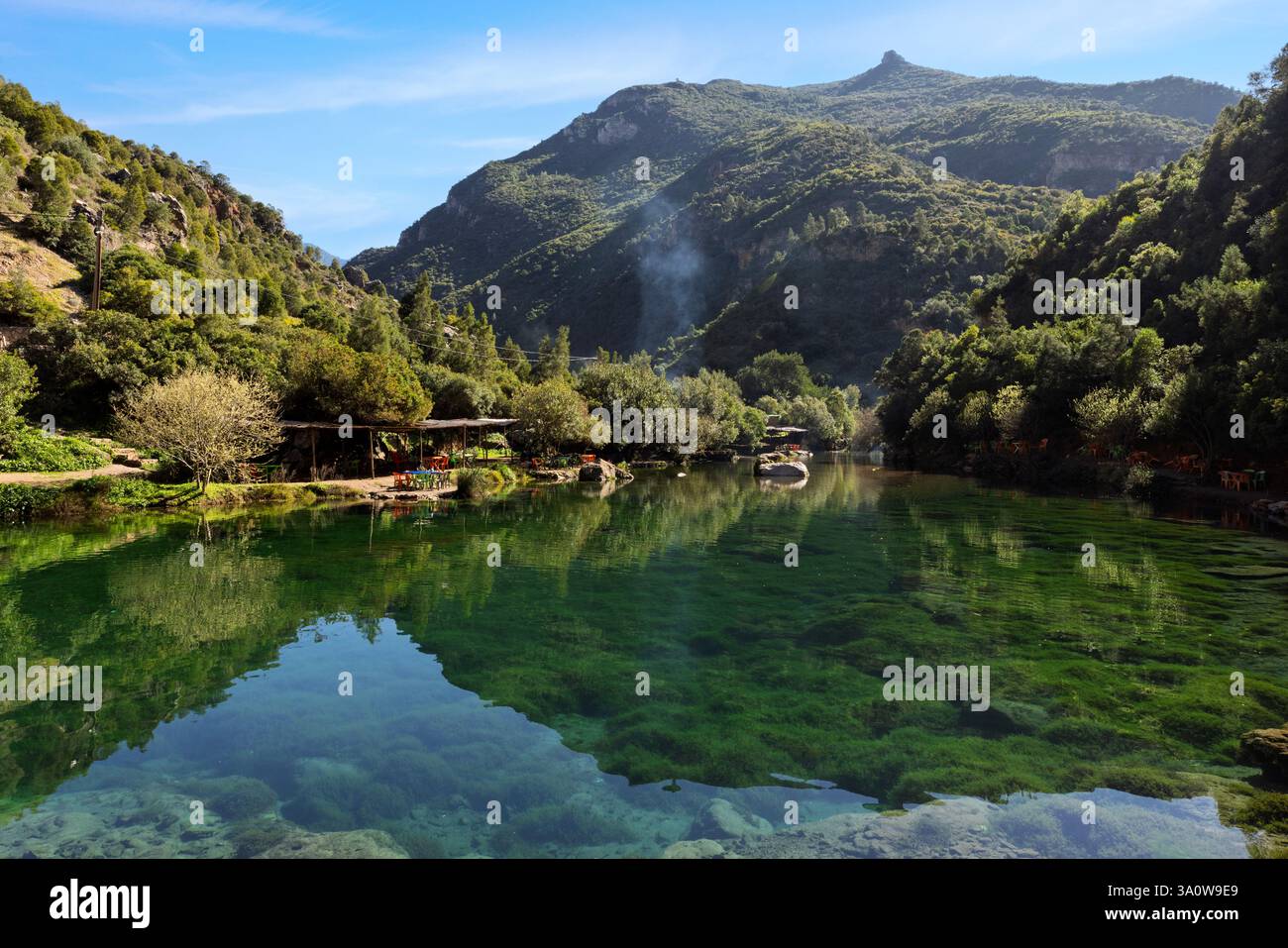 The Akchour waterfalls are a hidden gem near Chefchaouen, Morocco Stock ...