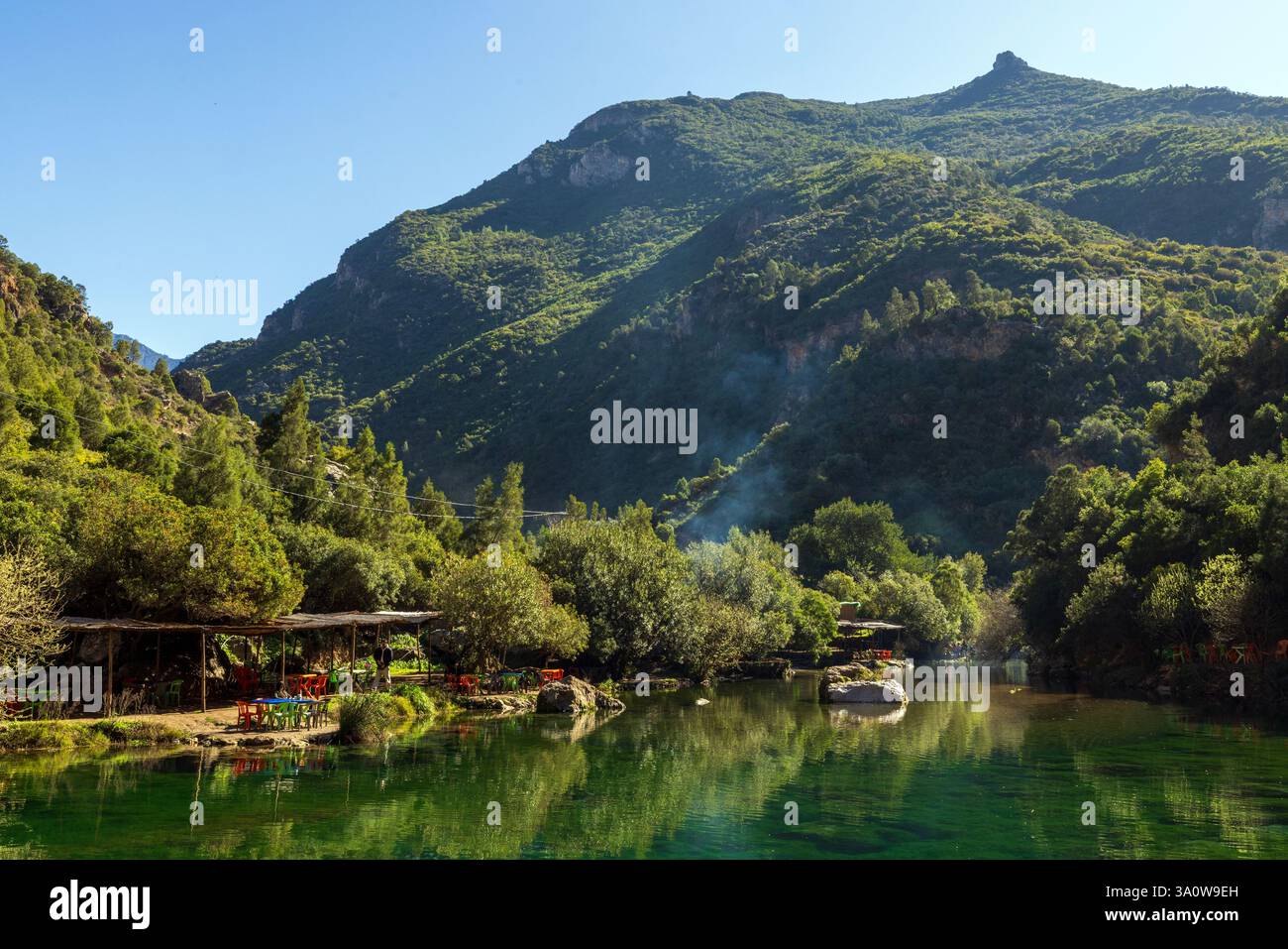 The Akchour waterfalls are a hidden gem near Chefchaouen, Morocco Stock ...