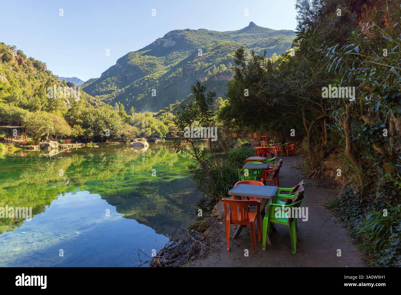 The Akchour waterfalls are a hidden gem near Chefchaouen, Morocco Stock ...