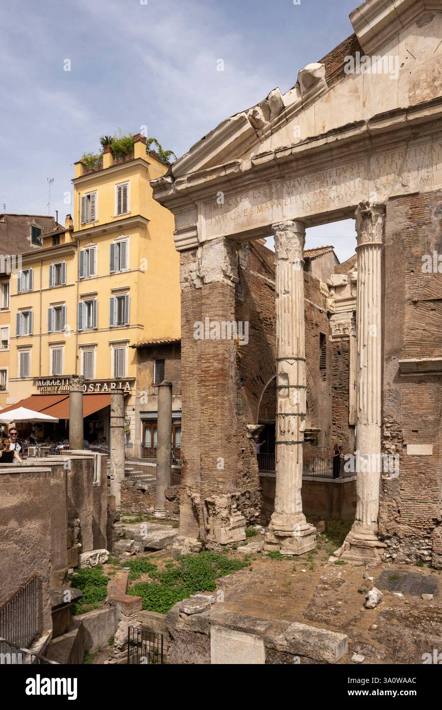 Temples of Apollo Sosiano & Bellona in Rome Stock Photo - Alamy