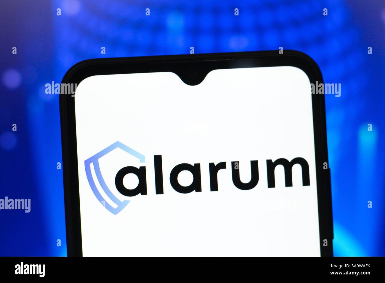 March 5, 2025, Canada: In this photo illustration, the Alarum ...