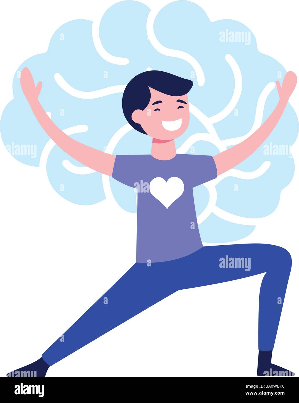 Mind and Body Man Awareness Stock Vector Image & Art - Alamy