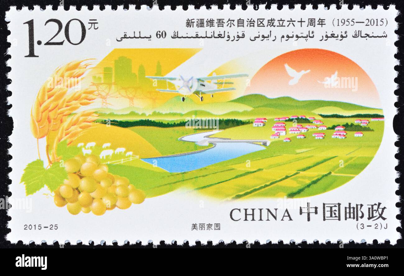 CHINA - CIRCA 2015: A stamps printed in China shows the 60th Founding ...
