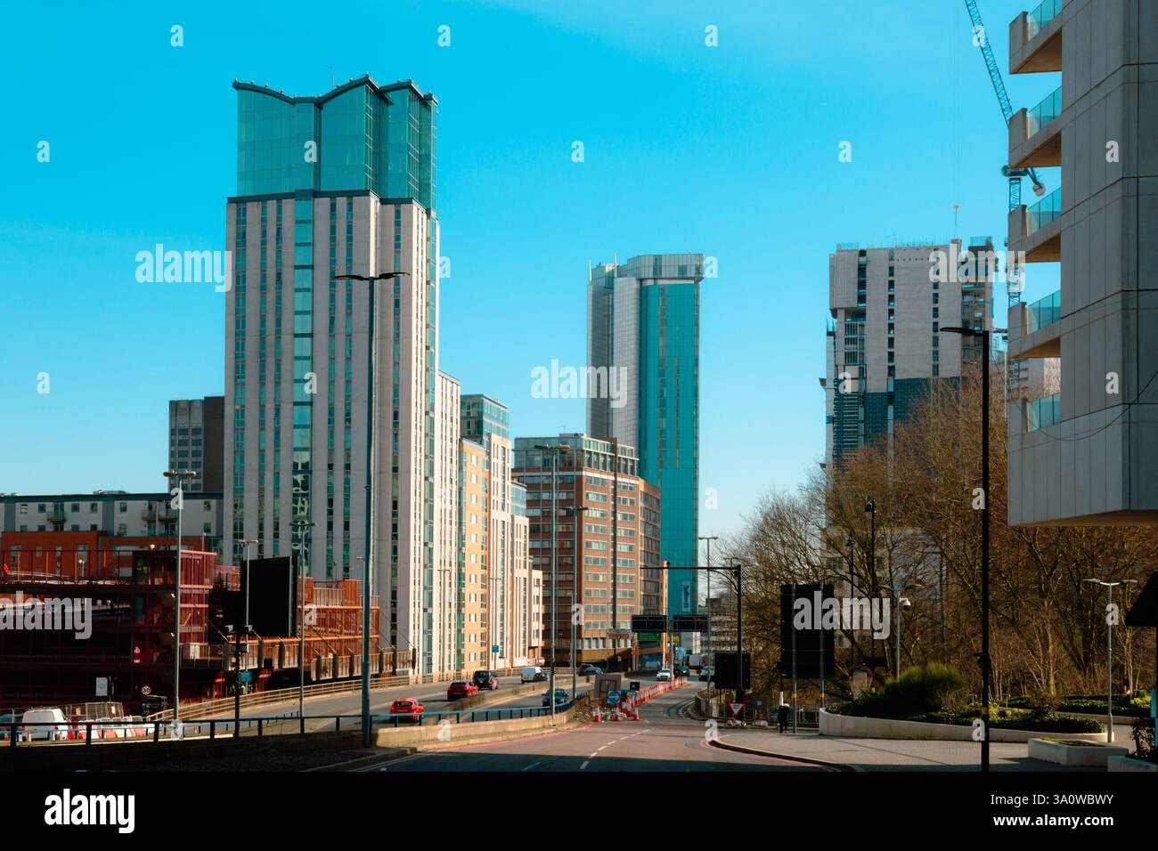 View down Bristol Street, Birmingham city centre, uk. 2025 Stock Photo ...