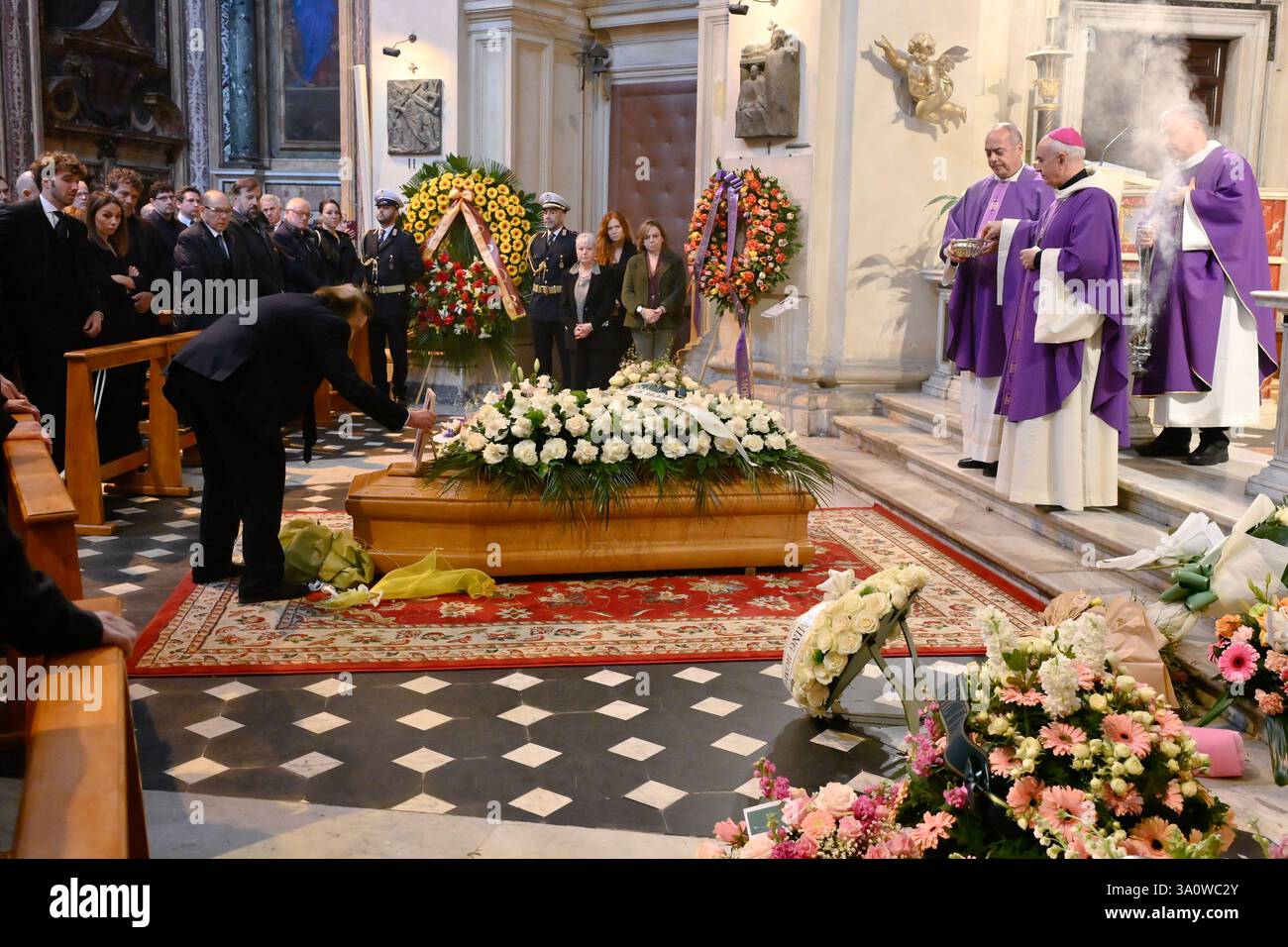 Rome, . 05th Mar, 2025. Rome, Eleonora Giorgi Funeral. In the photo ...