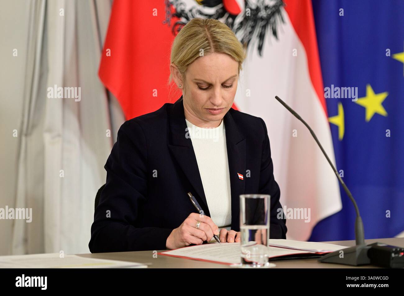 Vienna, Austria. 5th Mar, 2025. Press foyer after the Council of ...