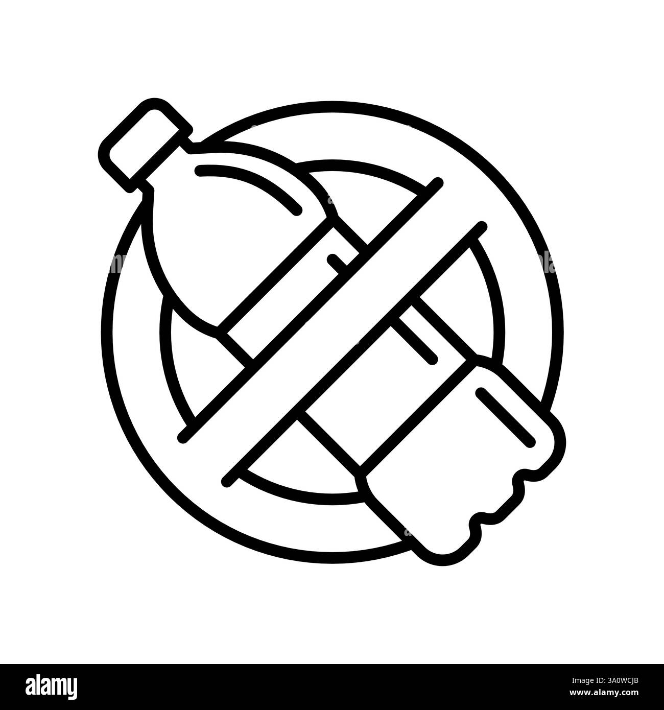 Single use plastics ban Stock Vector Images - Alamy