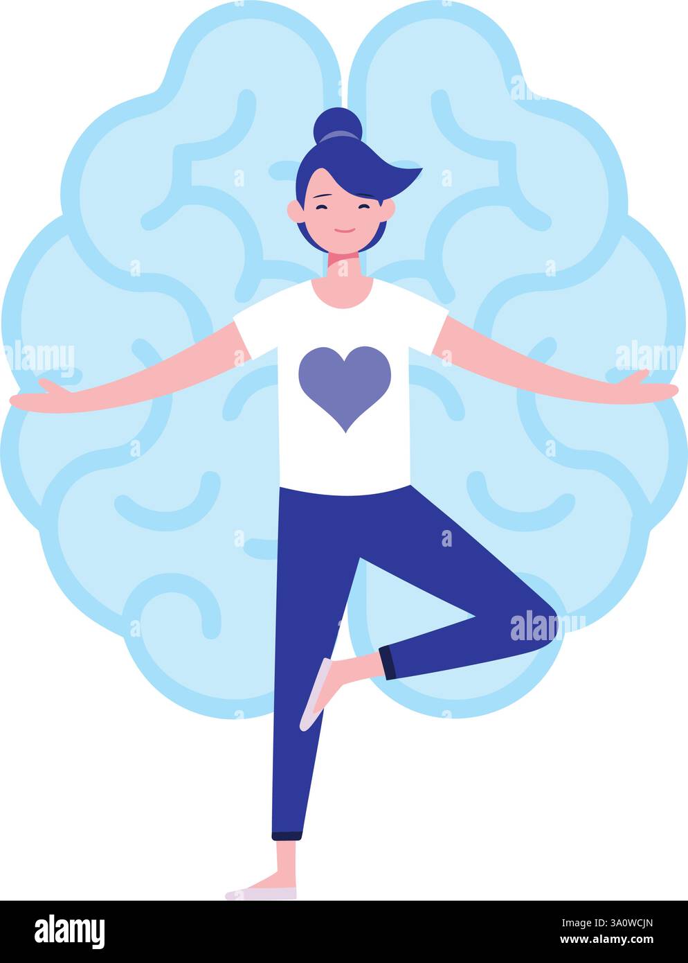 Mind and Body Woman Harmony Stock Vector Image & Art - Alamy
