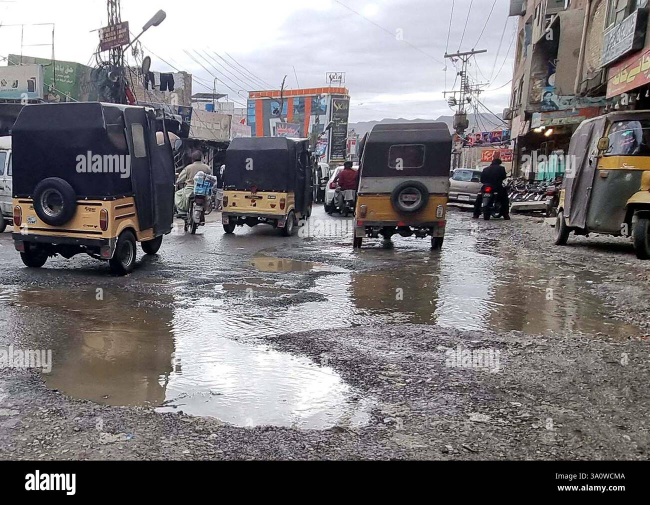 Inundated road by overflowing sewerage water, creating problems for ...