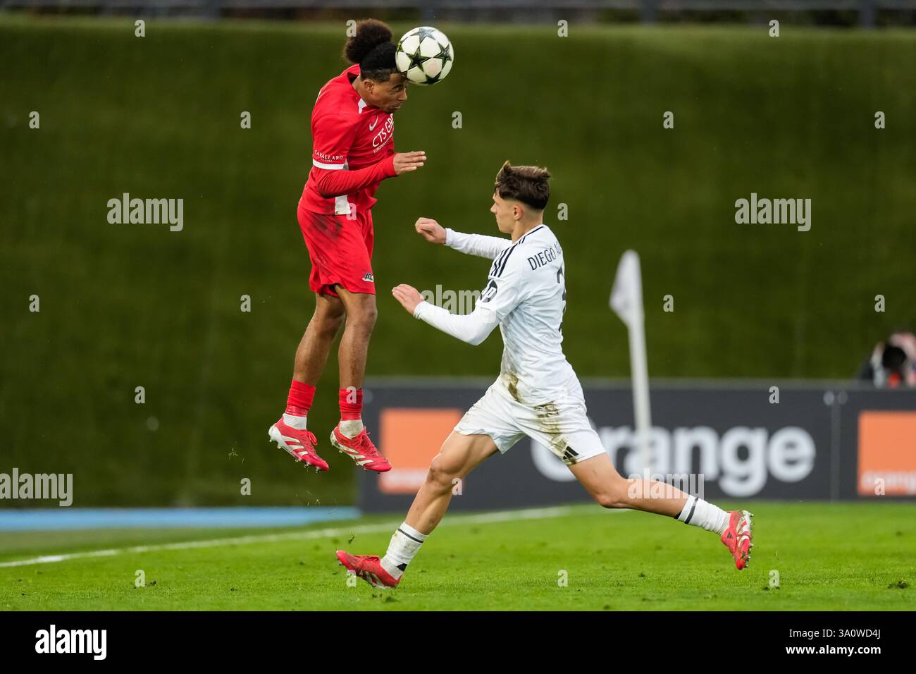 MADRID, SPAIN - MARCH 5: Elijah Dijkstra of AZ Alkmaar U19 and Diego ...